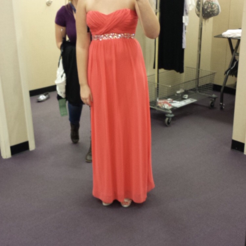 Coral Pink Prom Dress - Gem